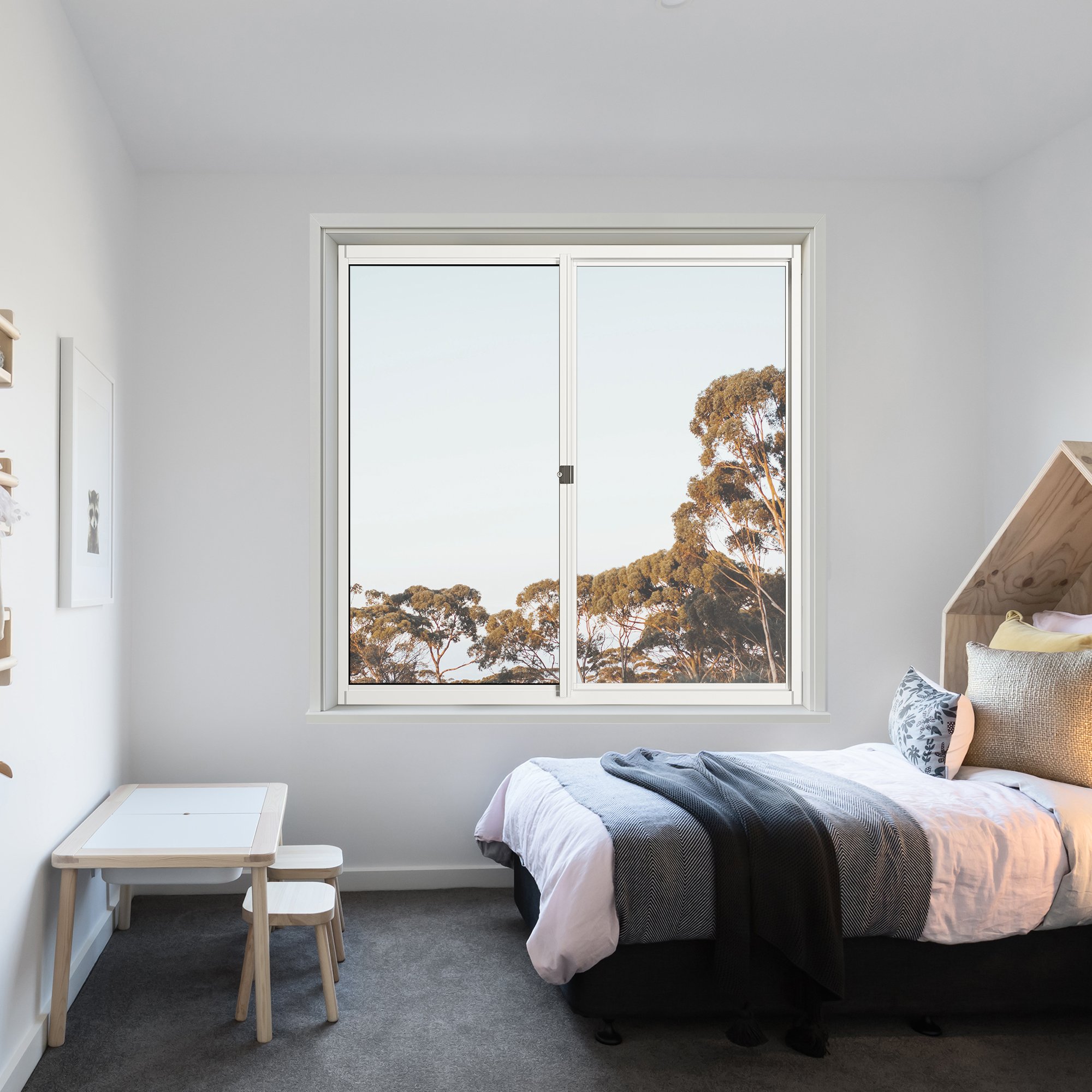 Stegbar - Sliding Window 2.0 - 600 x 970 - Pearl White Gloss - Stegbar