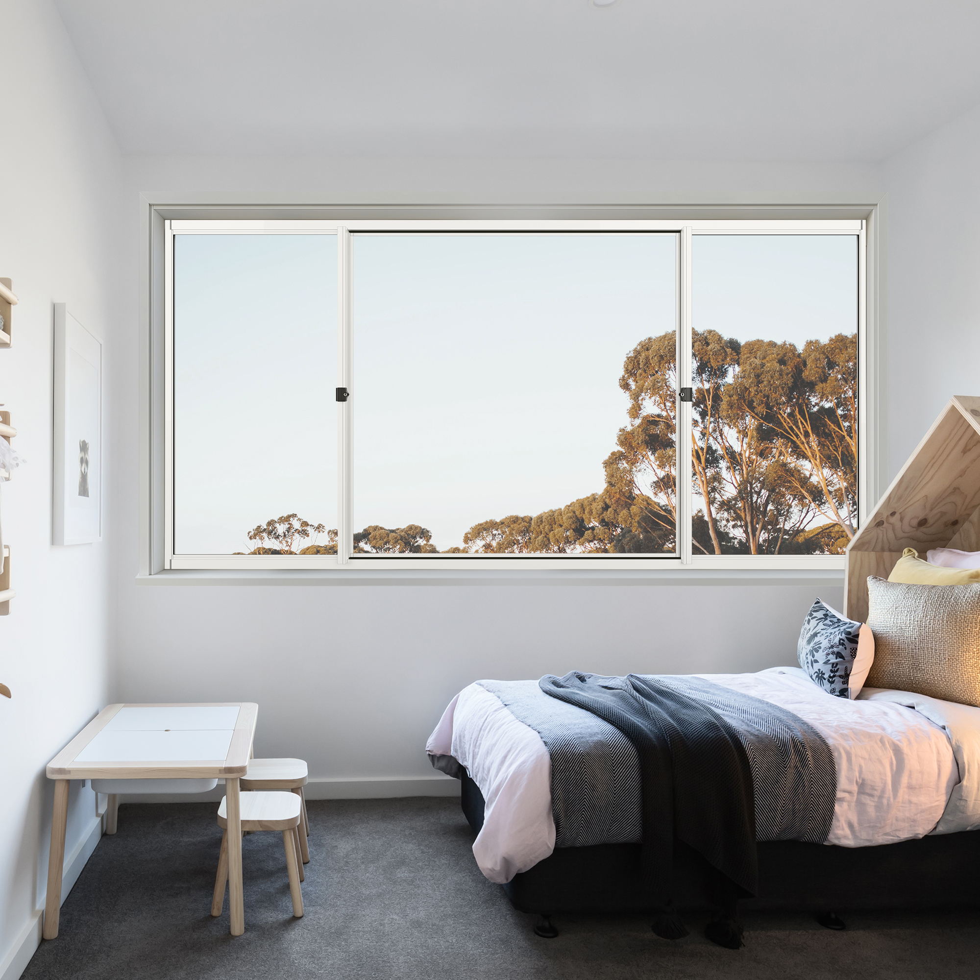 Stegbar - Sliding Window 3.0 - 600 x 2410 - Pearl White Gloss - Stegbar